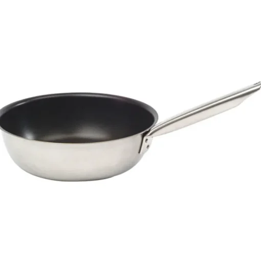 New Cerf Dellier Tradition inox sauteuse évasée anti-adhérente 28 cm ...
